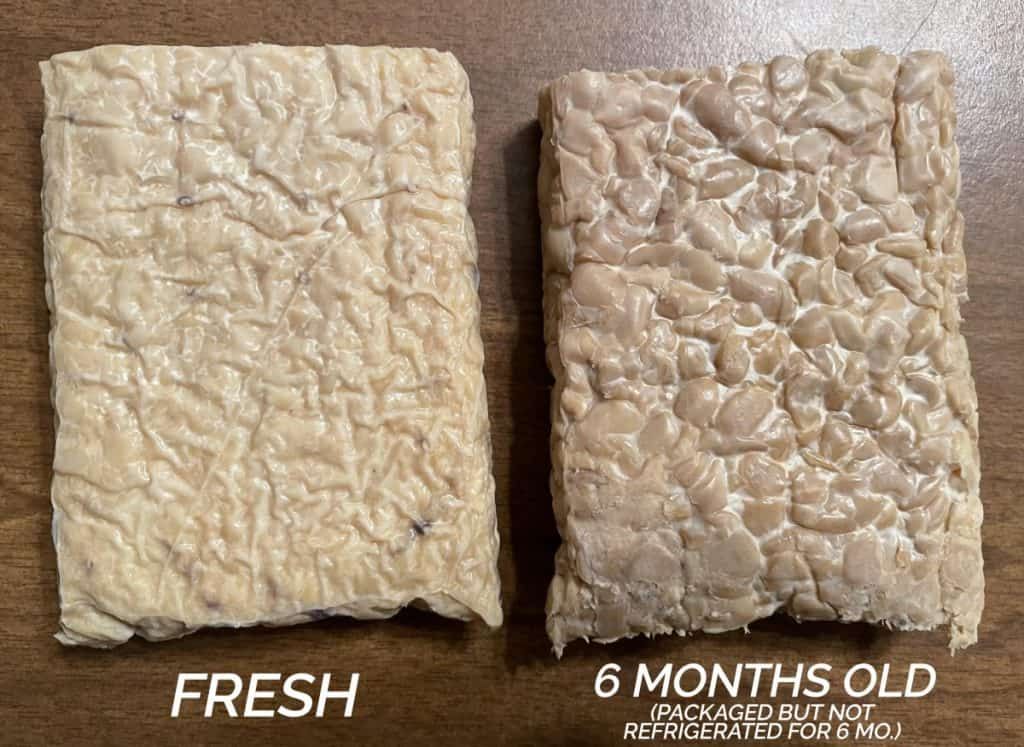 What is the white stuff on tempeh?