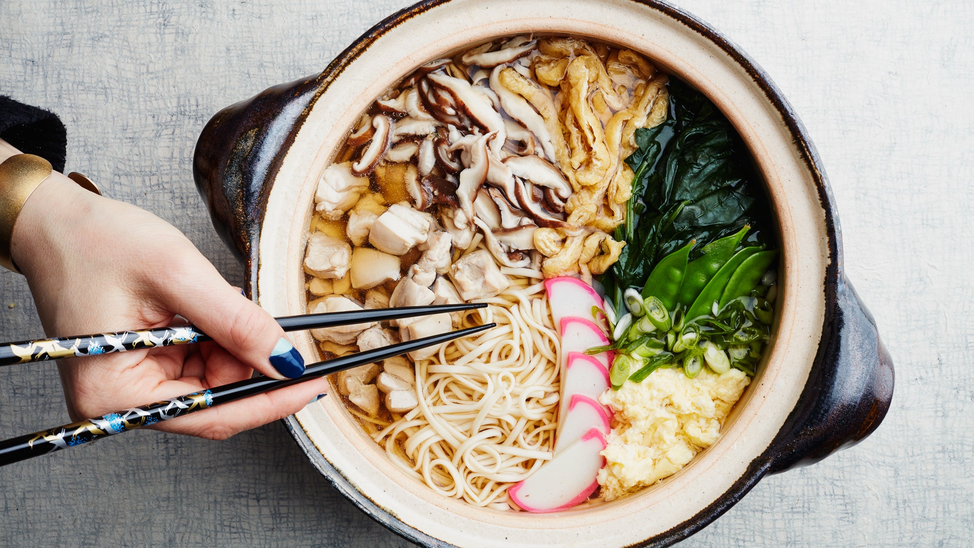 What is traditionally in udon?