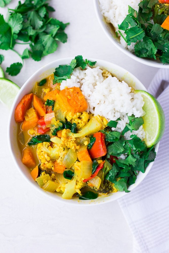 What is vegan curry made from?