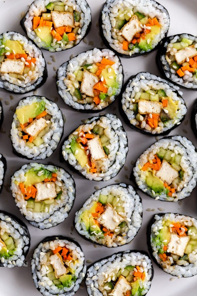 What is vegan sushi made of?