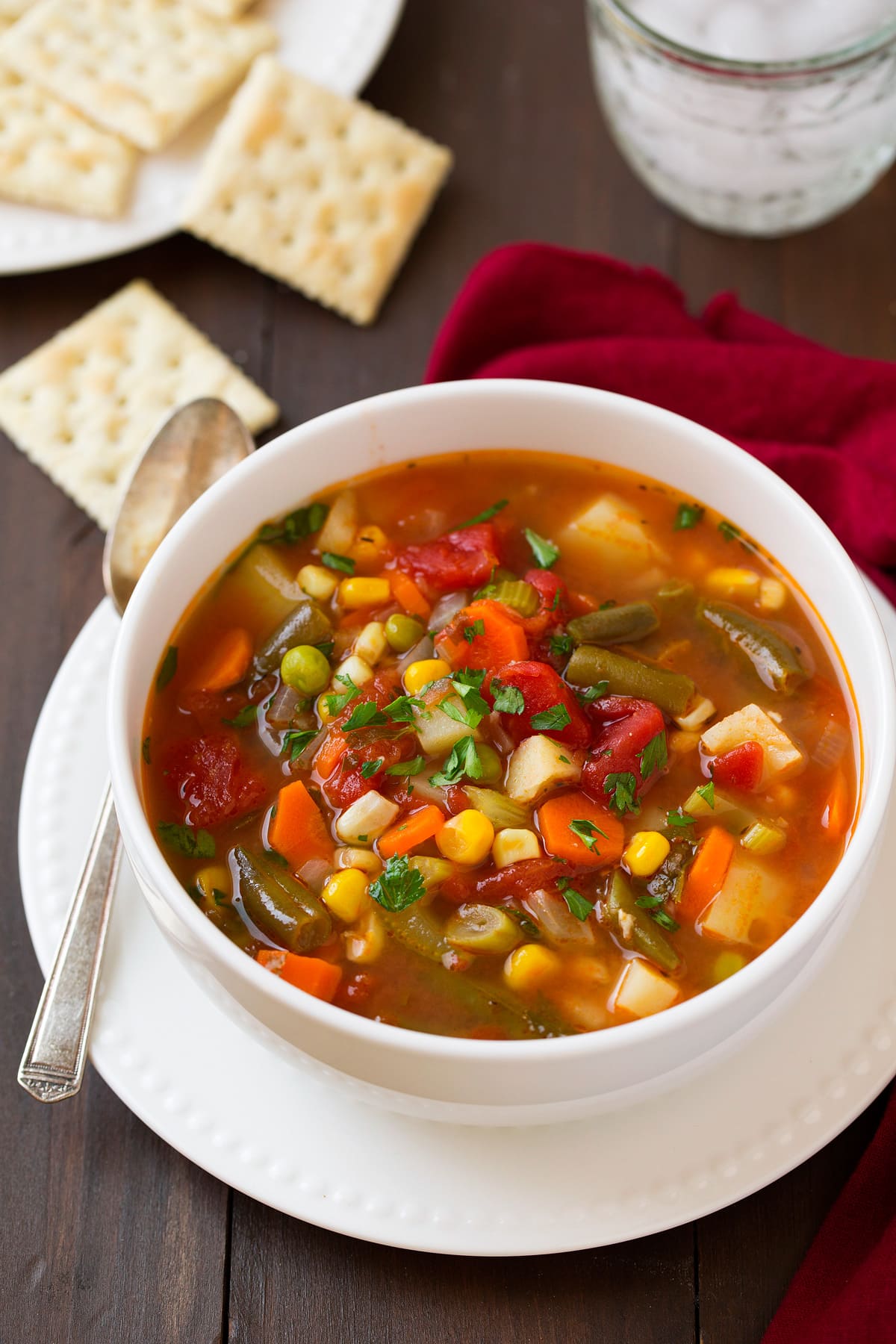 What is vegetable soup cooking?