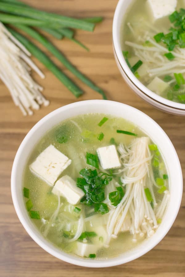 What is vegetarian vegetable tofu soup?