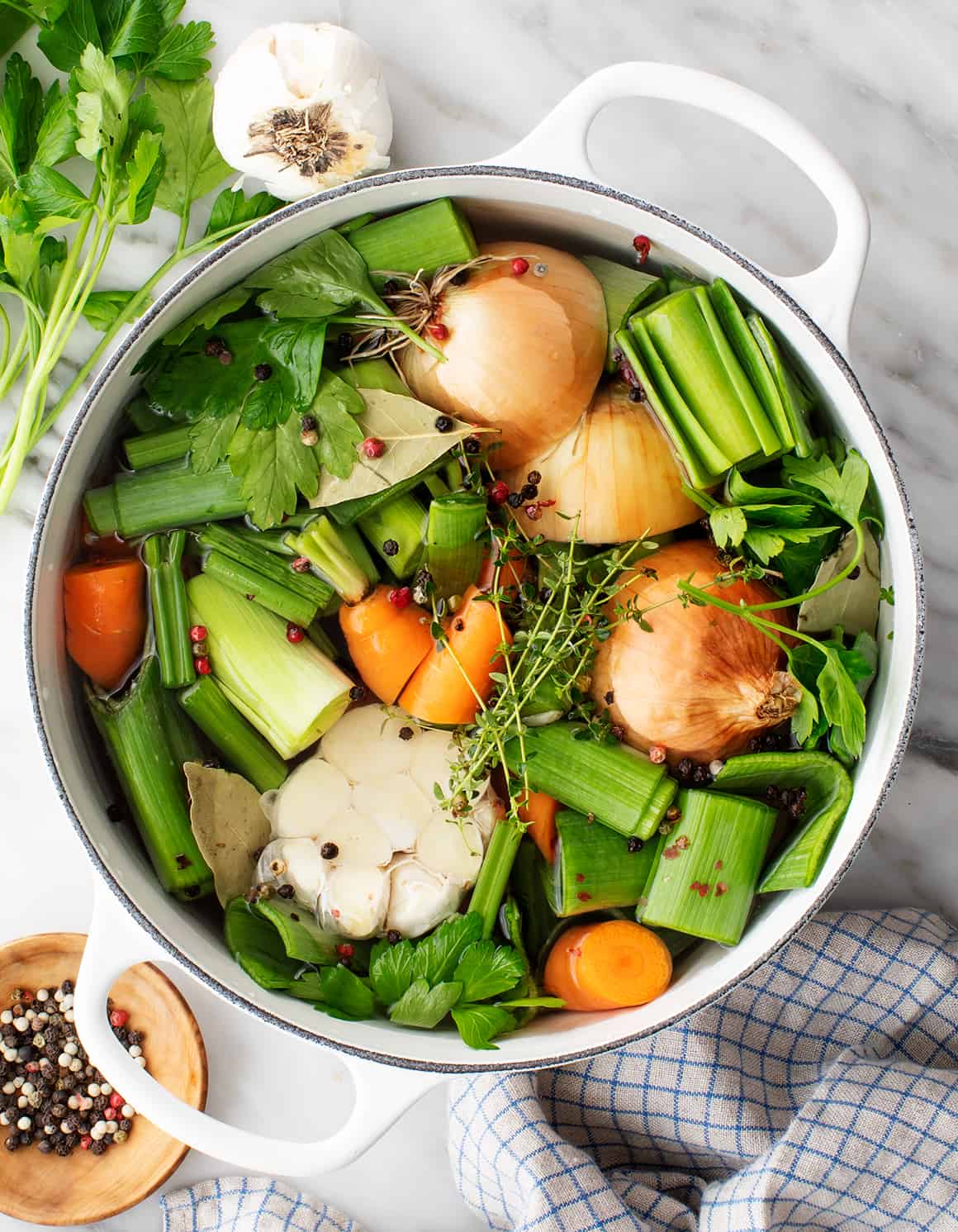 What is veggie broth made of?