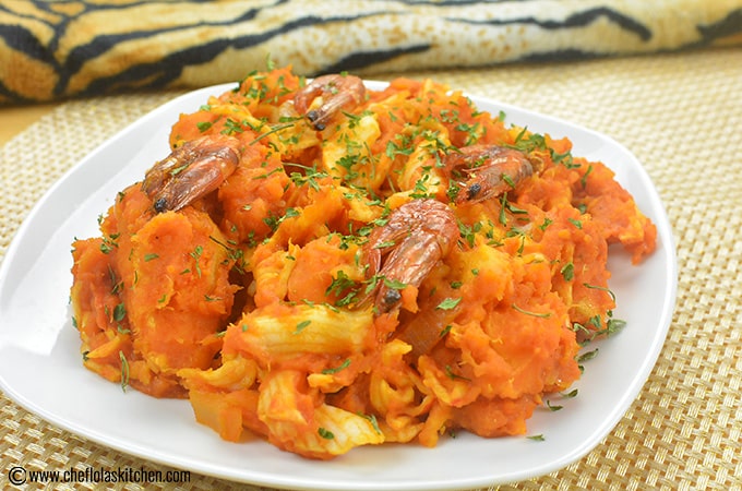 What is yam porridge made from?