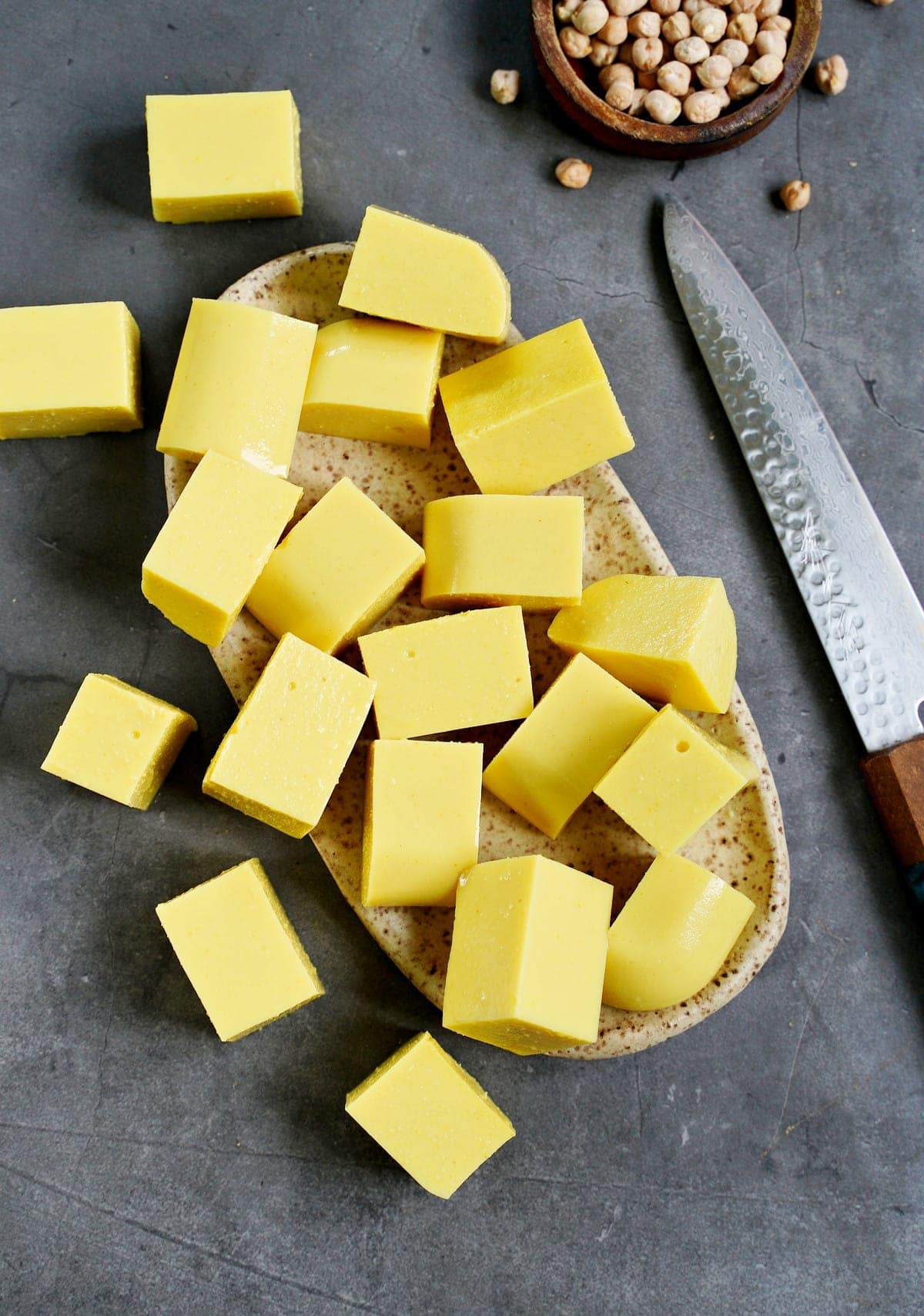 What is yellow tofu made of?