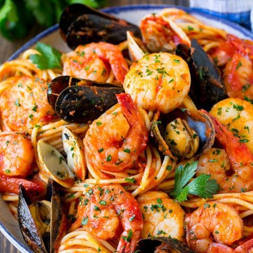 What is your favorite recipe for seafood pasta?