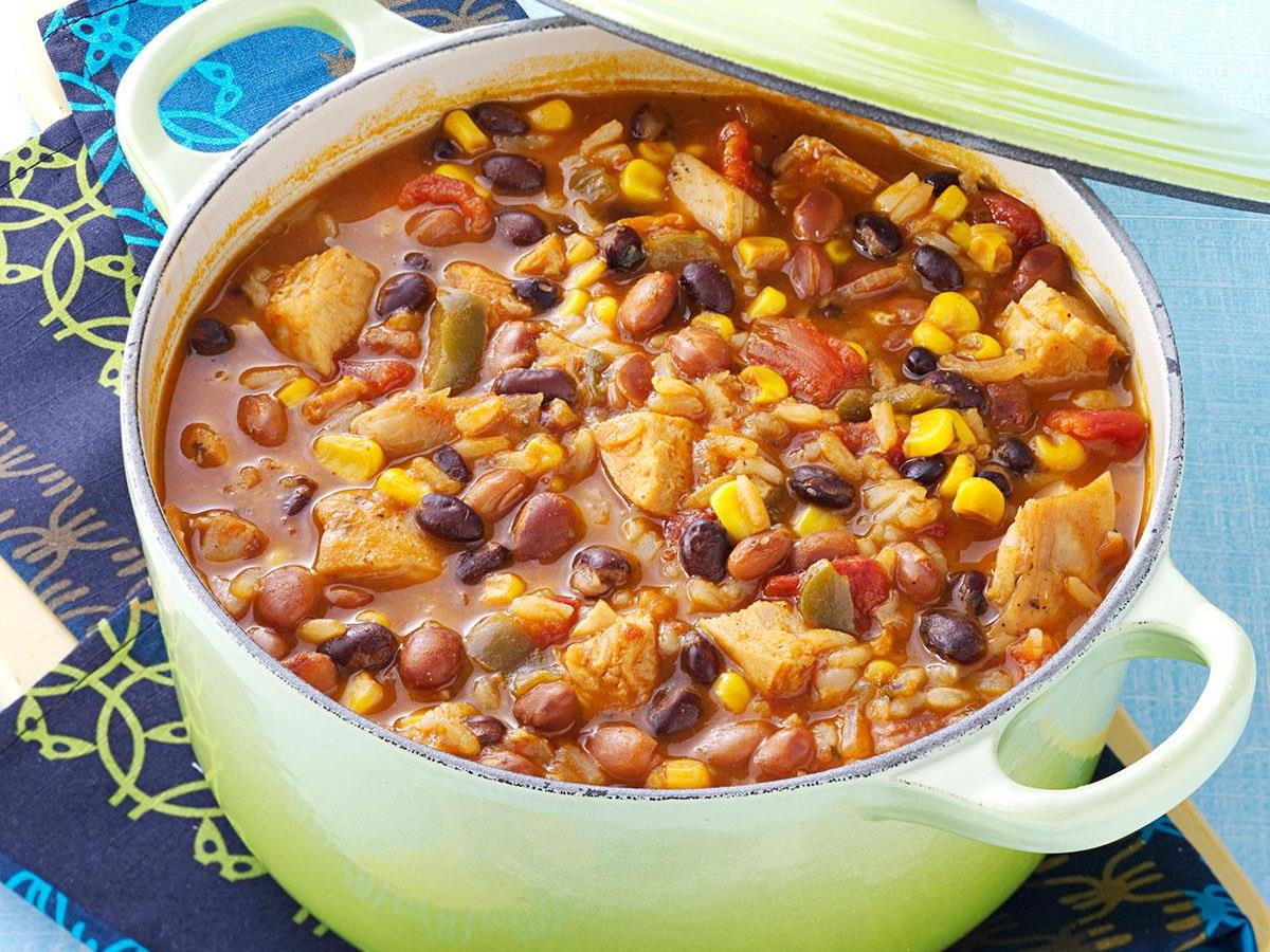 What kind of beans go well with chicken tortilla soup?