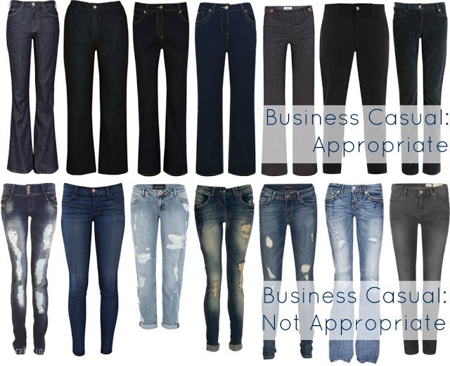 What kind of jeans are appropriate for work?