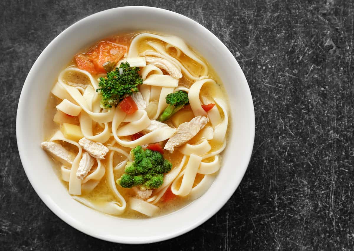 What kind of pasta is used in soup?