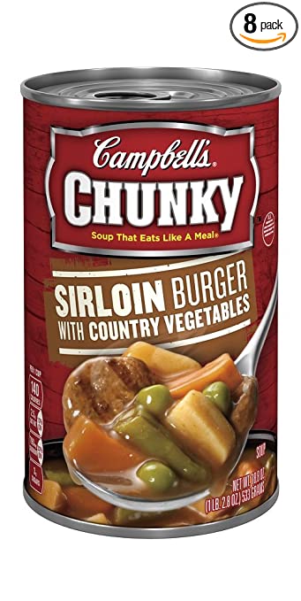 What kind of soup is Campbell's chunky sirloin burger with country vegetables?