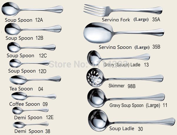 What kind of spoon is served with soup?