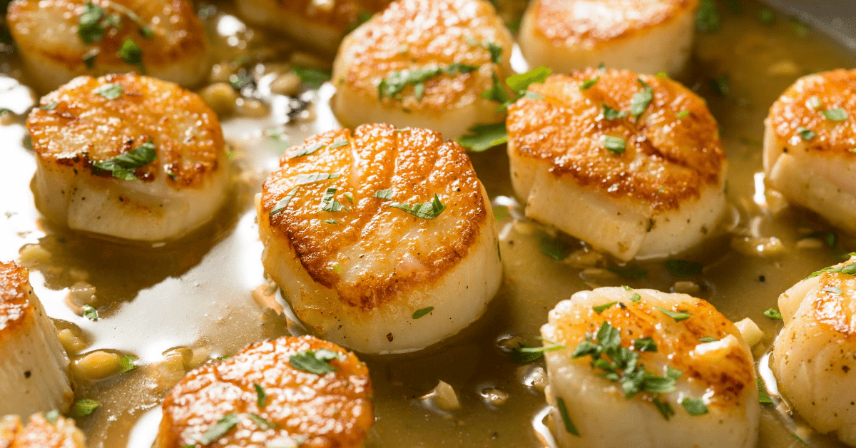 What main course goes with scallops?