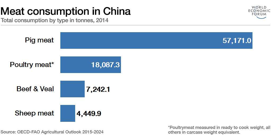 What meat is most popular in China?