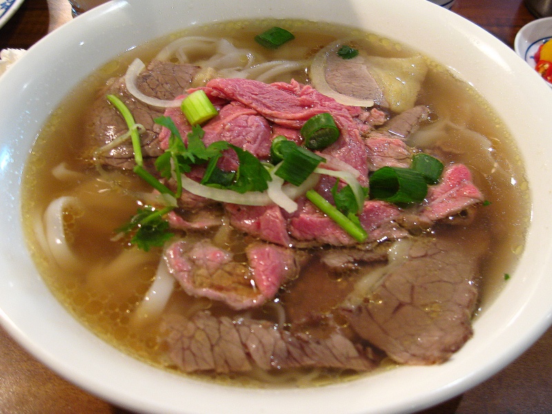 What meat is usually in pho?