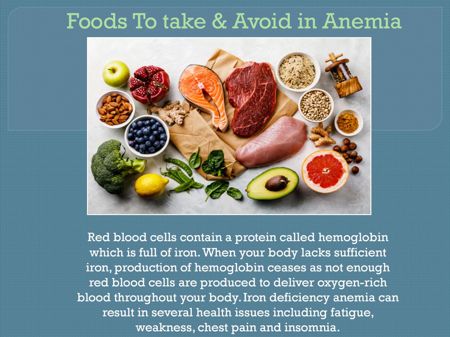 What not to eat if you are anemic?