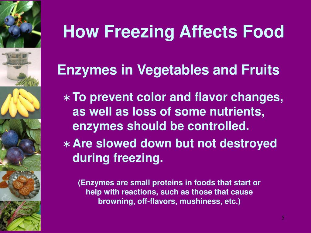 What nutrients are destroyed by freezing?