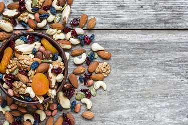 What nuts are high in protein but low in saturated fat?