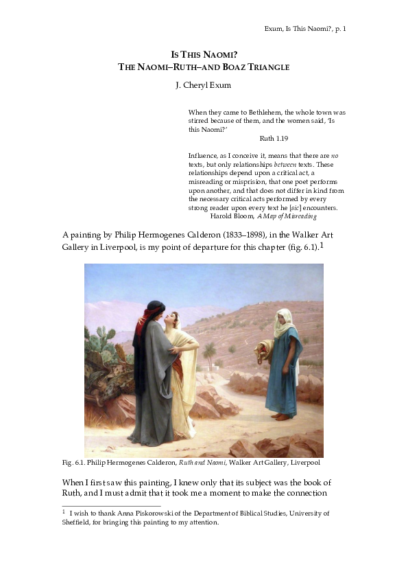 What obstacles did Naomi know Ruth would face in Bethlehem?