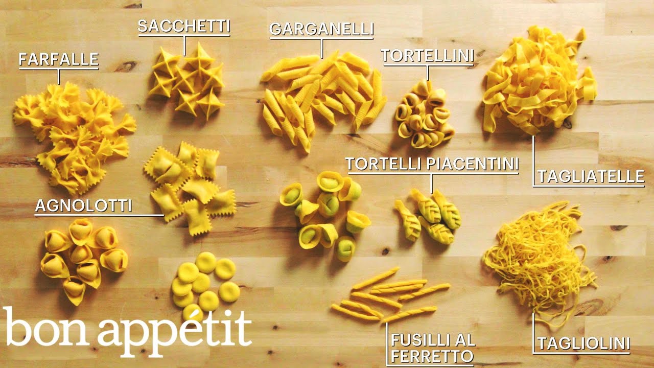 What pasta shapes can make at home?