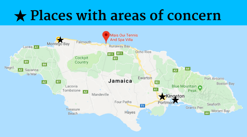 What places to avoid in Jamaica?