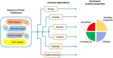 What proteins are used as thickeners in food?