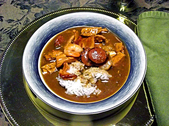 What race eats gumbo?