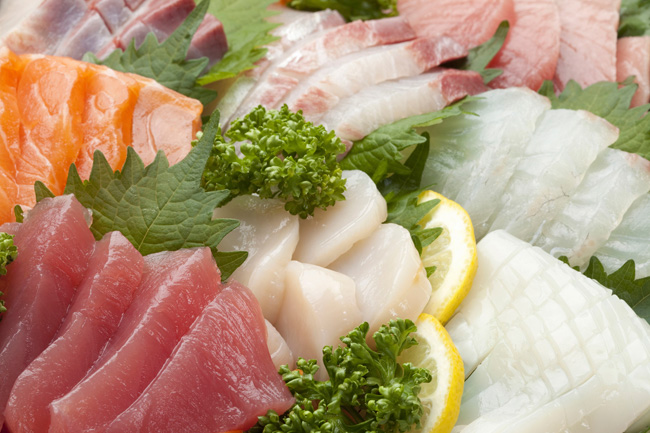 What raw fish is white?