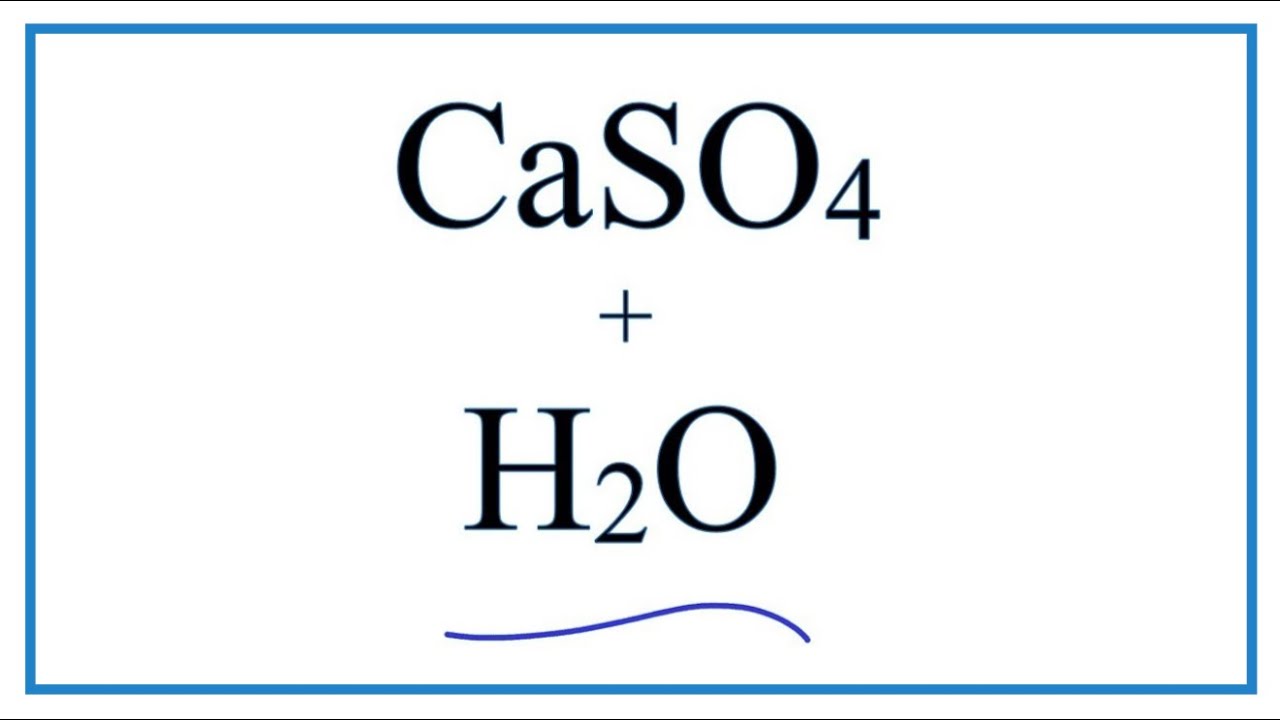 What reacts with calcium sulfate?