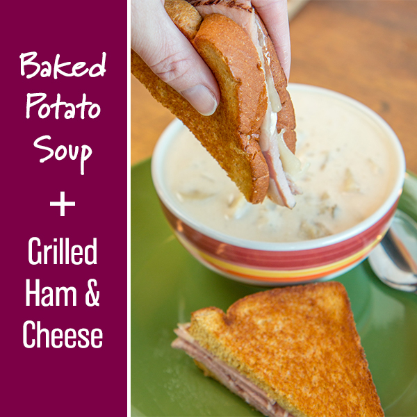 What sandwich pairs well with baked potato soup?
