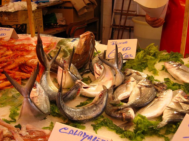 What seafood is common in Italy?