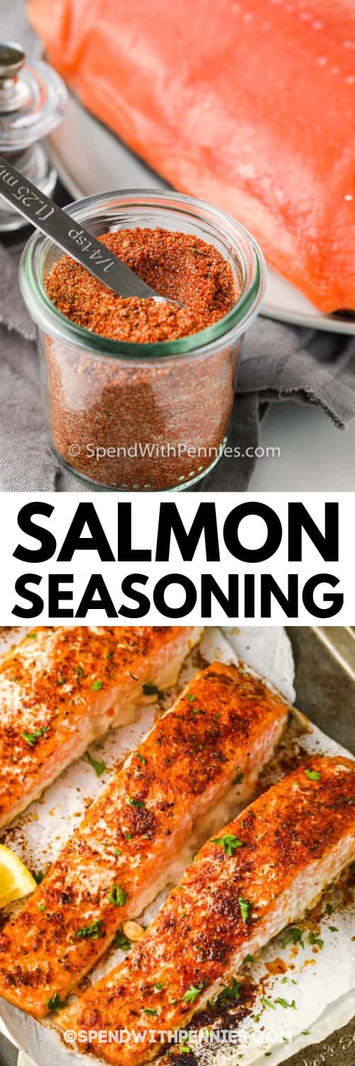 What seasoning goes well with salmon?