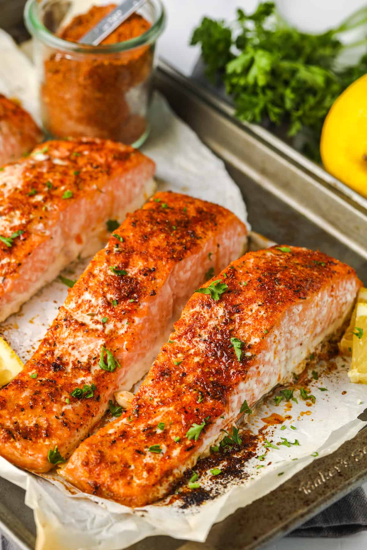 What seasoning is good with salmon?