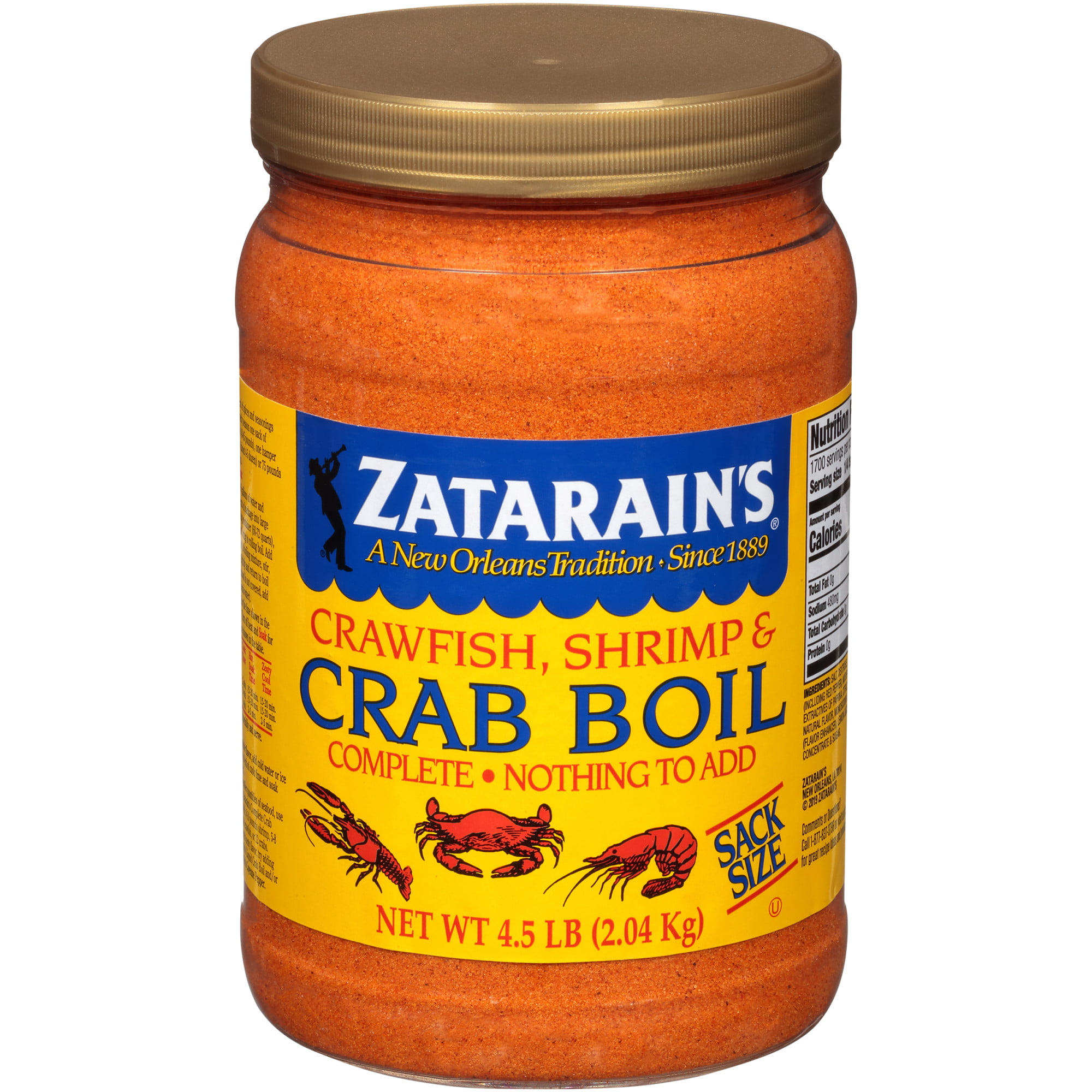 What seasonings are in Zatarain's crab boil?