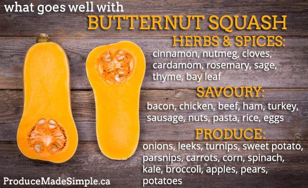 What seasonings go well with butternut squash?