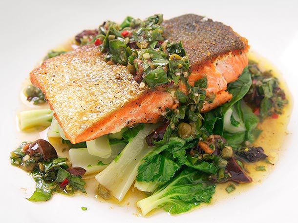 What setting do you pan-fry salmon?