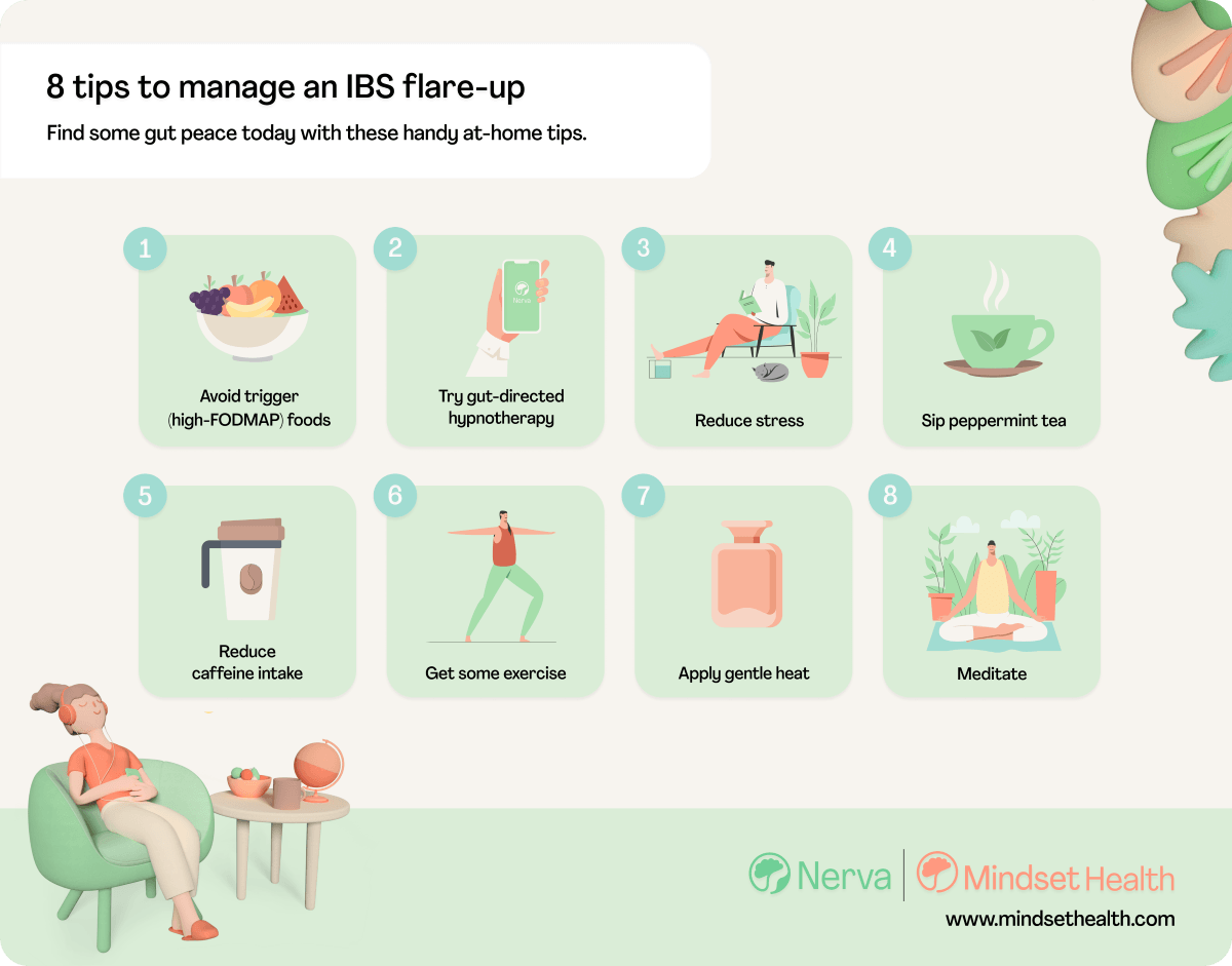 What settles upset stomach from IBS?