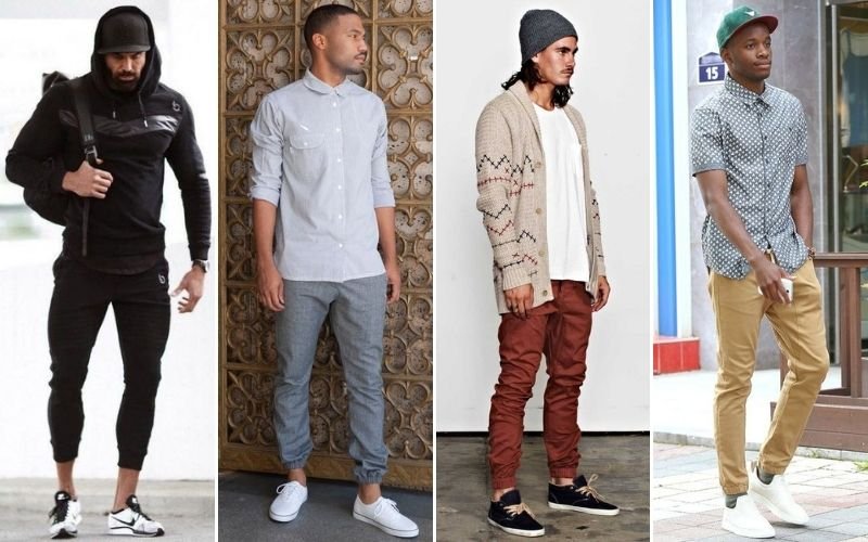 What shoes go good with mens joggers?