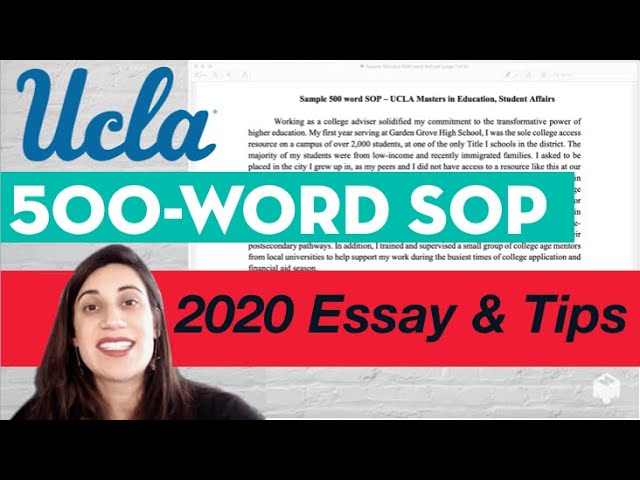 What should a 500 word sop include?