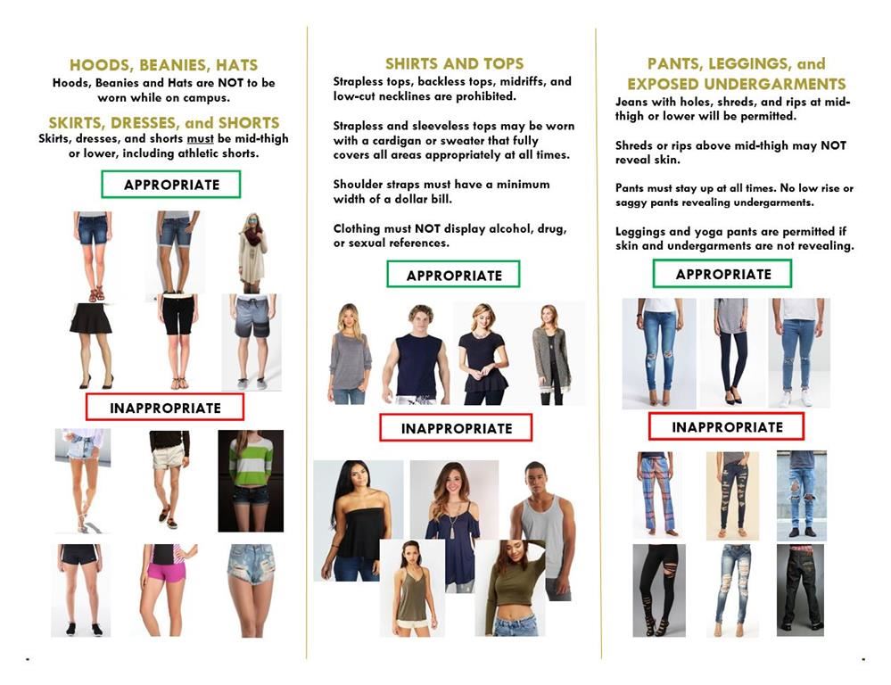 What should a dress code include?