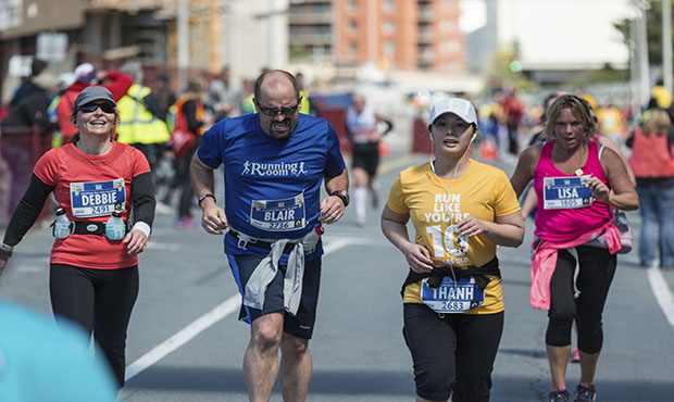 What should an athlete do after a marathon?