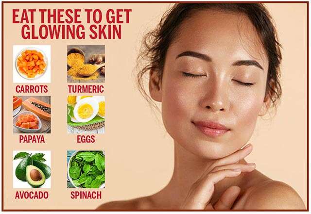 What should I eat for getting glowing skin?