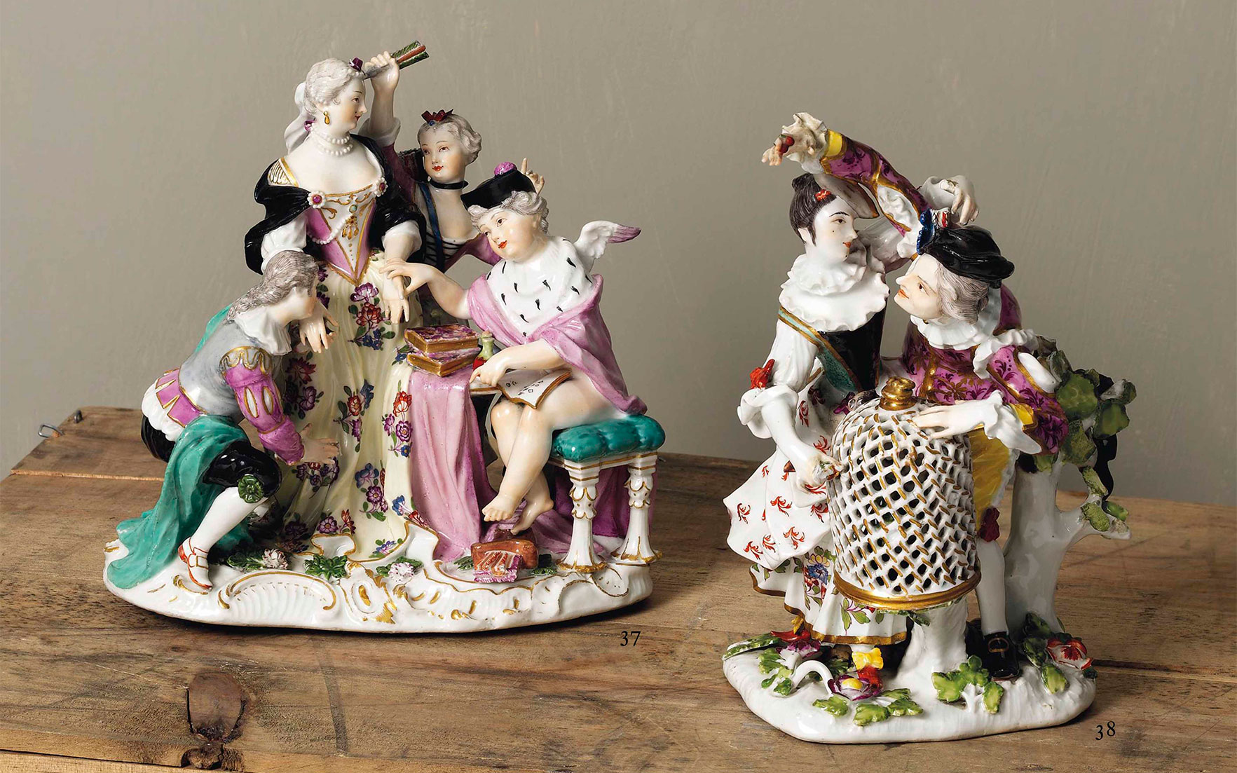 What should I look for in porcelain figurines?