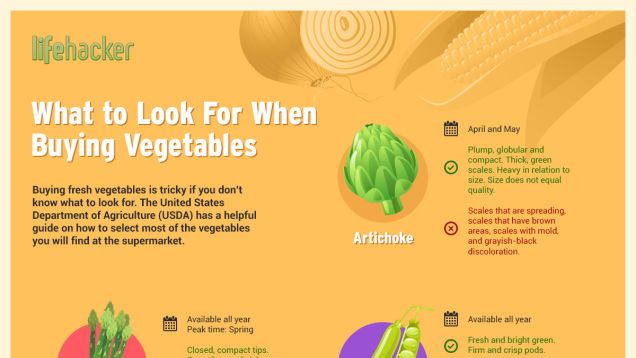 What should I look for when choosing vegetables?