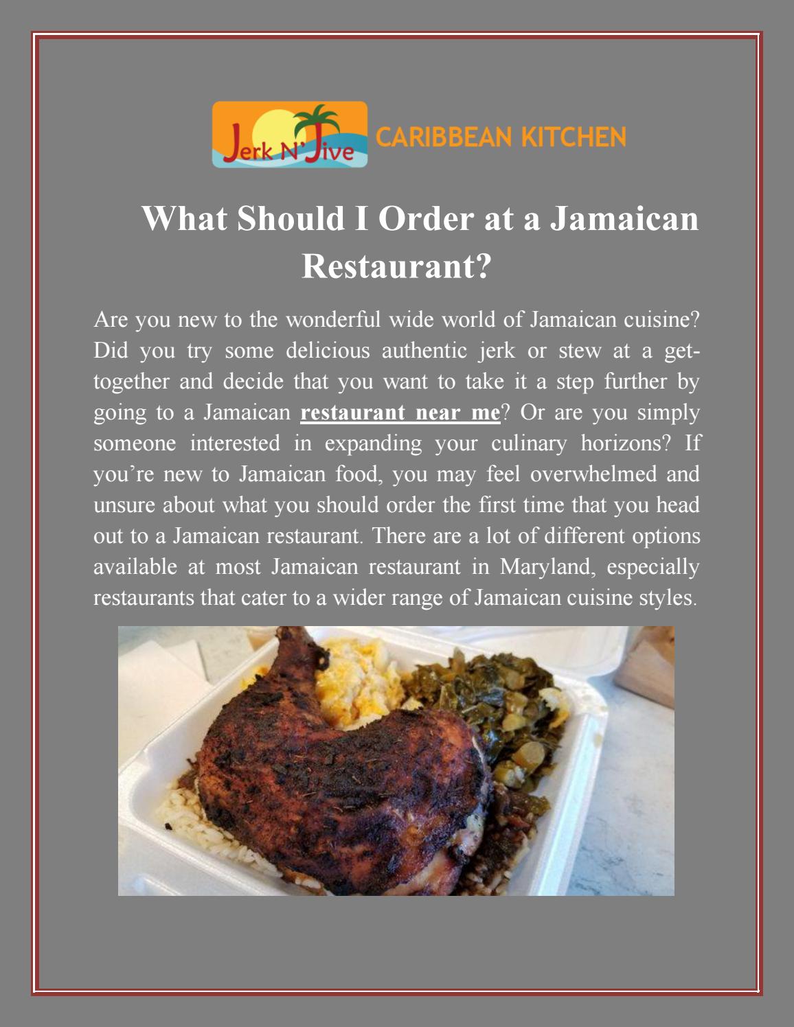 What should I order at a Caribbean restaurant?