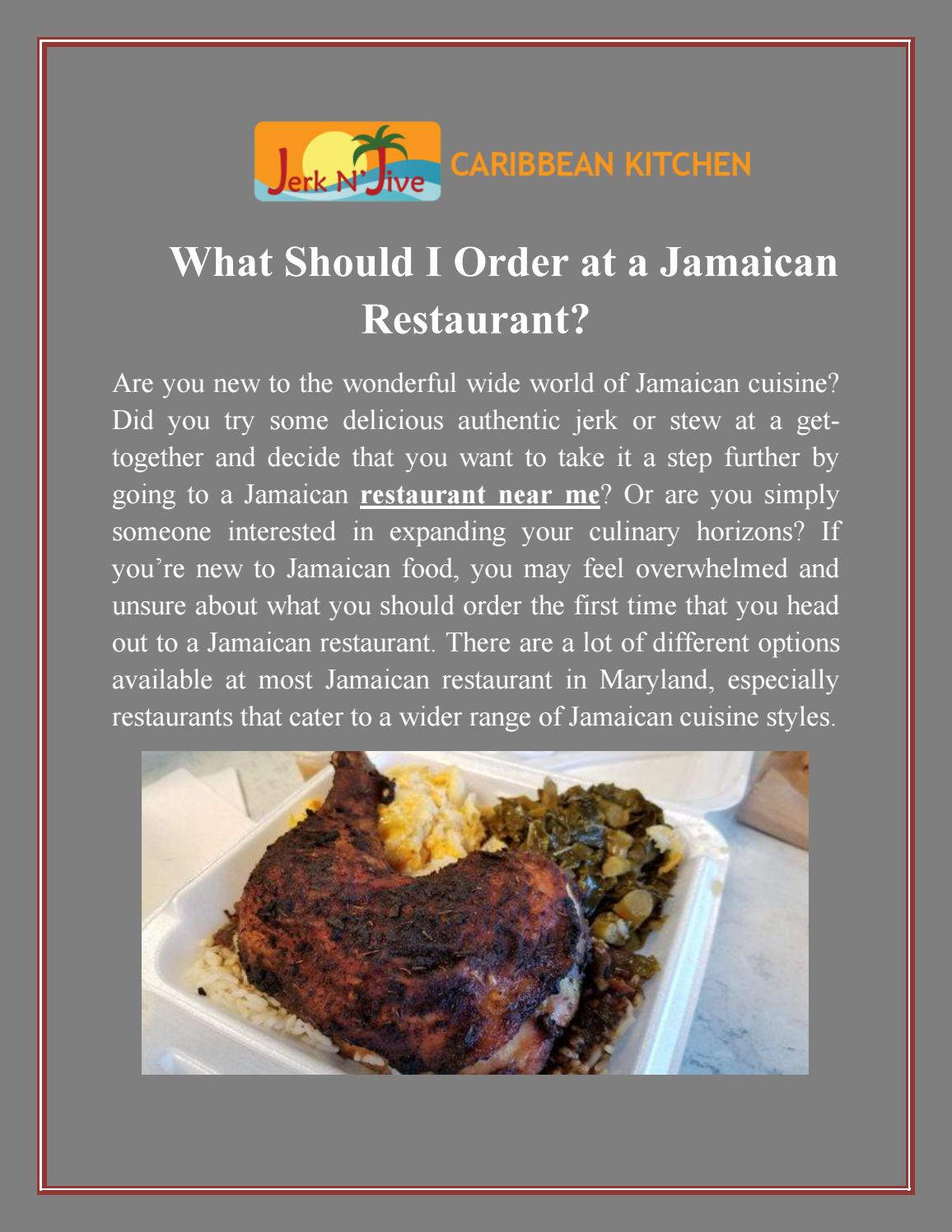 What should I order from Jamaican food?