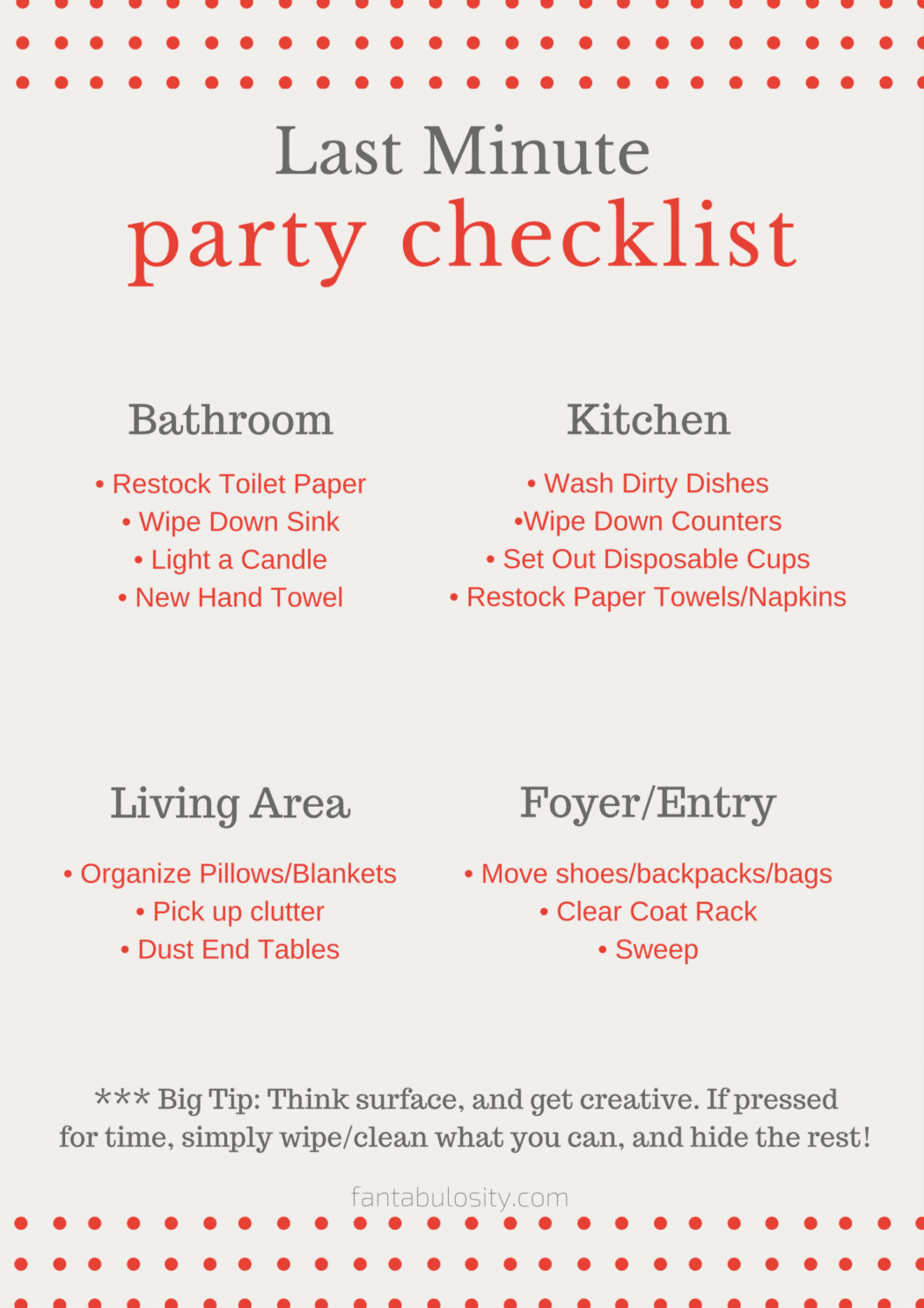 What should you bring to a last minute at a party?