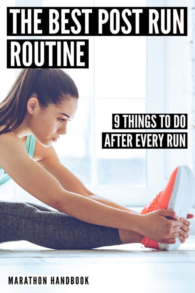 What should you do straight after a run?