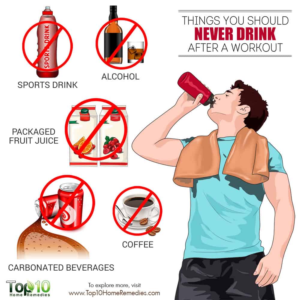 What should you not drink after a workout?