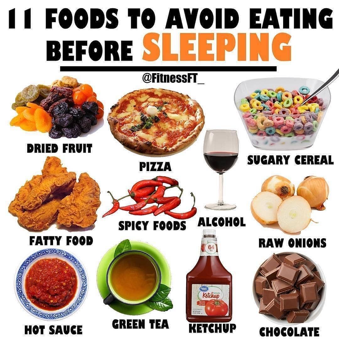 What should you not eat before bed?