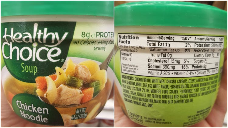 What soup has the least amount of sodium?